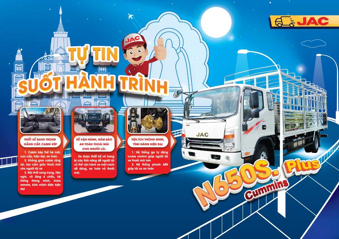 Xe Tải Jac N650 Plus - 6.5 Tấn - Nhà Máy Xe JAC Việt Nam